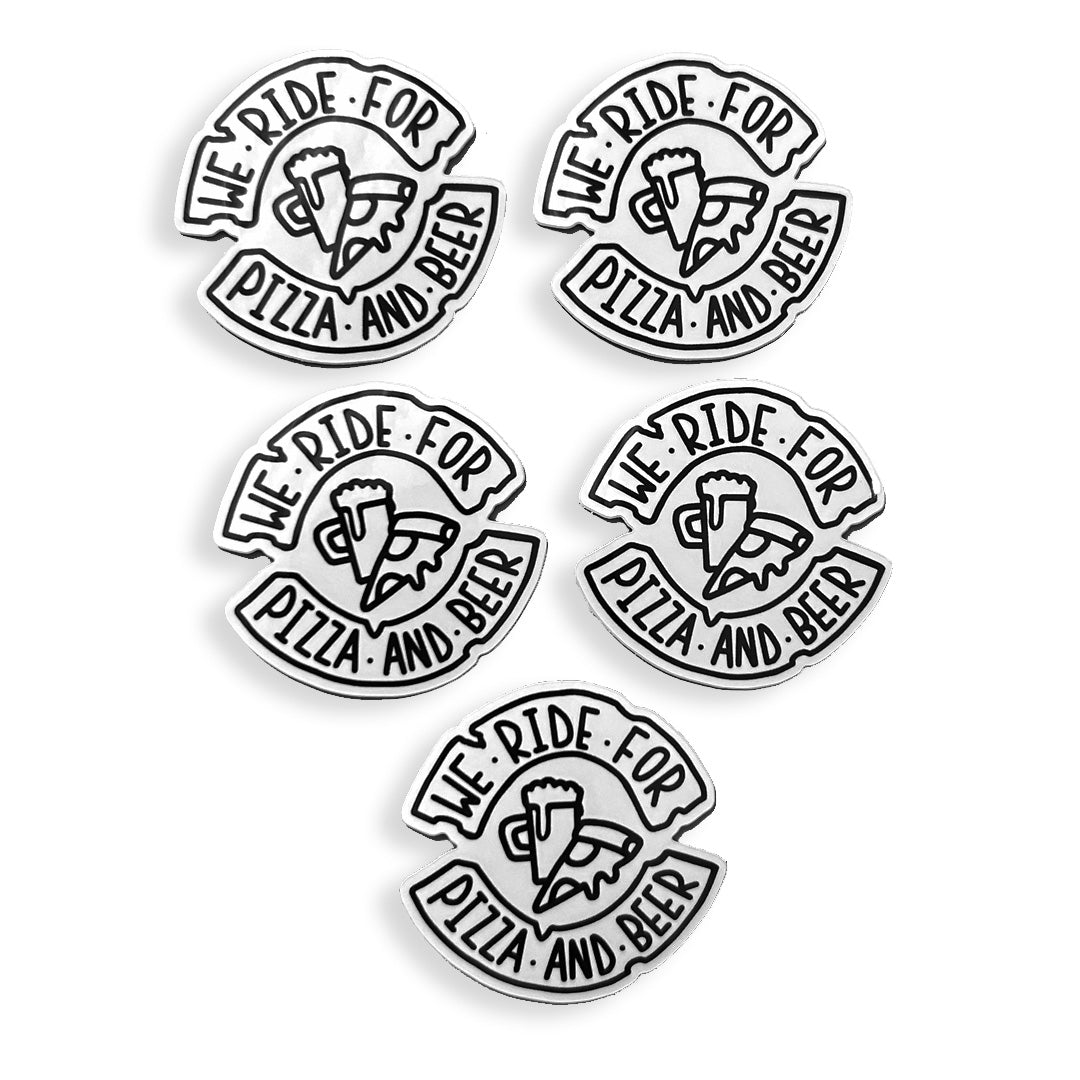 WHIP TILL RIP - Pizza & Beer 5x Sticker